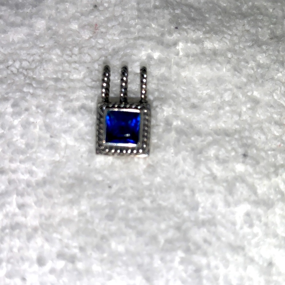 Lori Bonn Vintage Sterling Silver Blue Gemstone Penda… - Gem